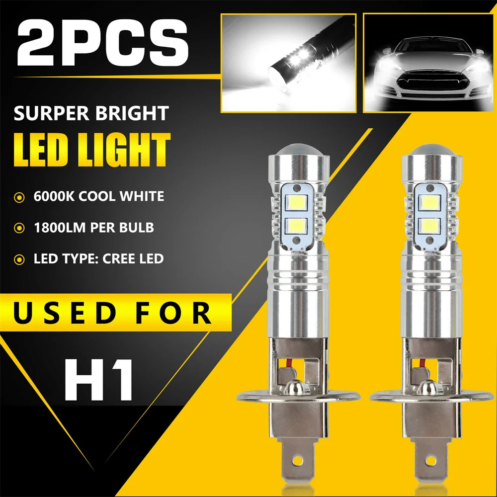 2-Stuks-H1-Led-Autolampen-H3-Led-Lamp-Xenon-Wit-Licht-Atuo-Lampen-Voor ...
