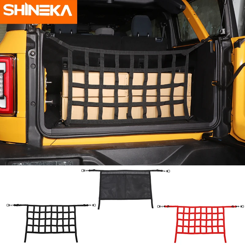 SHINEKA Car Trunk Mesh Cargo Net for For Bronco 2021 2022 2023 Trunk ...