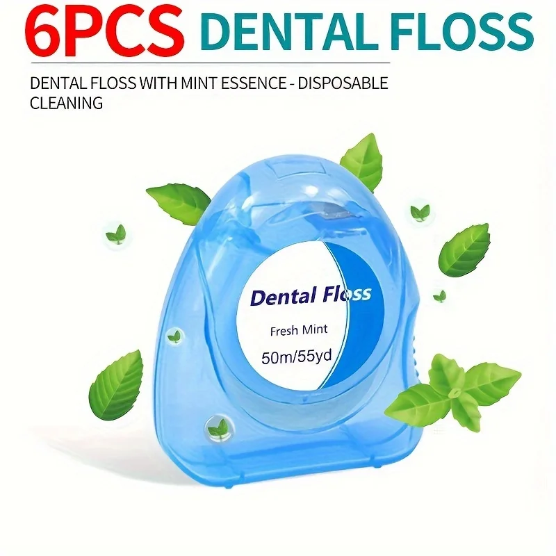 6pcs/2pcs/1pcs Mint Floss Roll-Cleaning Teeth Gaps-Oral Care Tools-Home ...