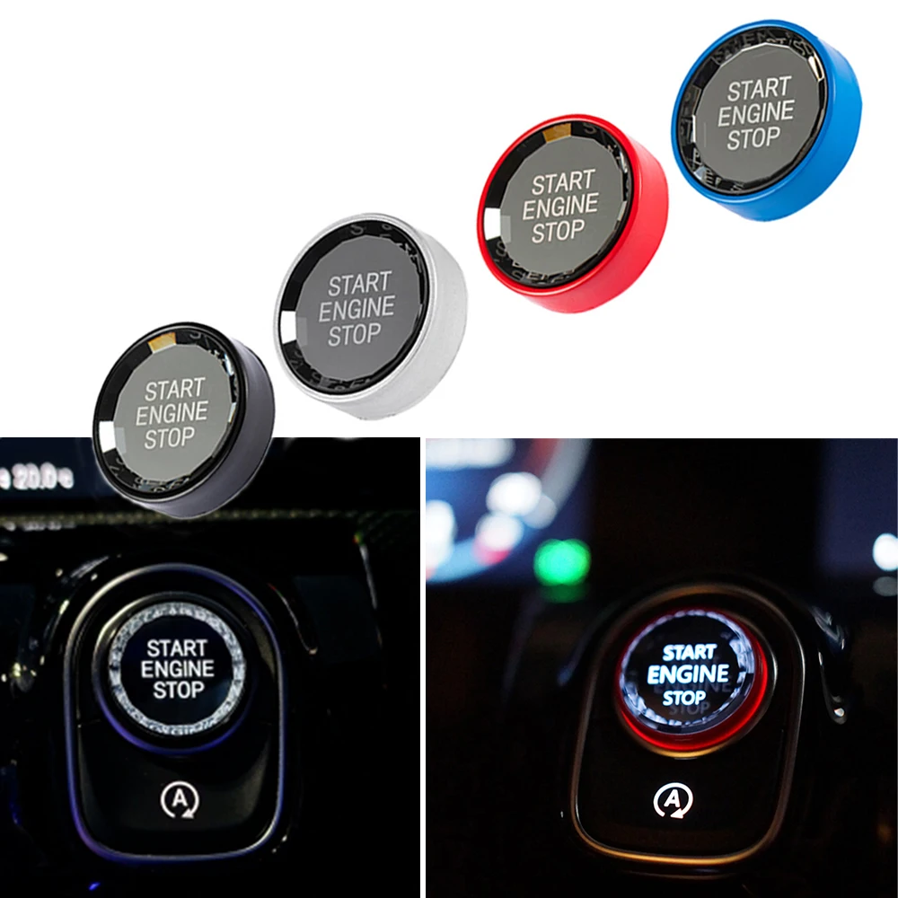 Car Crystal Style Engine Start Stop Switch Button Cover Replacement for ...