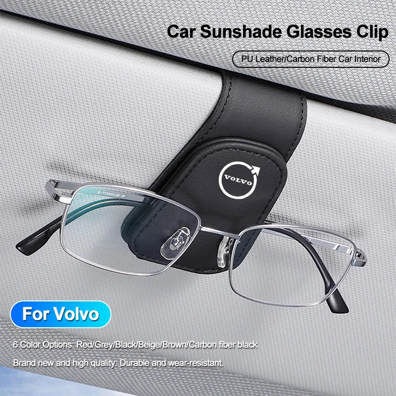 Car-Interior-Sun-Visor-Eyeglasses-Holder-Sunglasses-Clip-For-Volvo-V60 ...