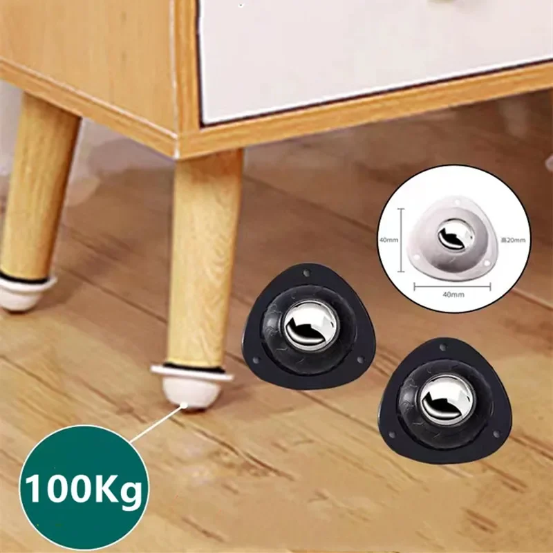 4Pcs Furniture Casters Wheels Stainless Steel Strong Self Adhesive ...