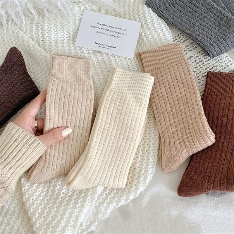 New-Women-s-Socks-Korean-Style-Fashion-Casual-Striped-Socks-Warm-Autumn ...