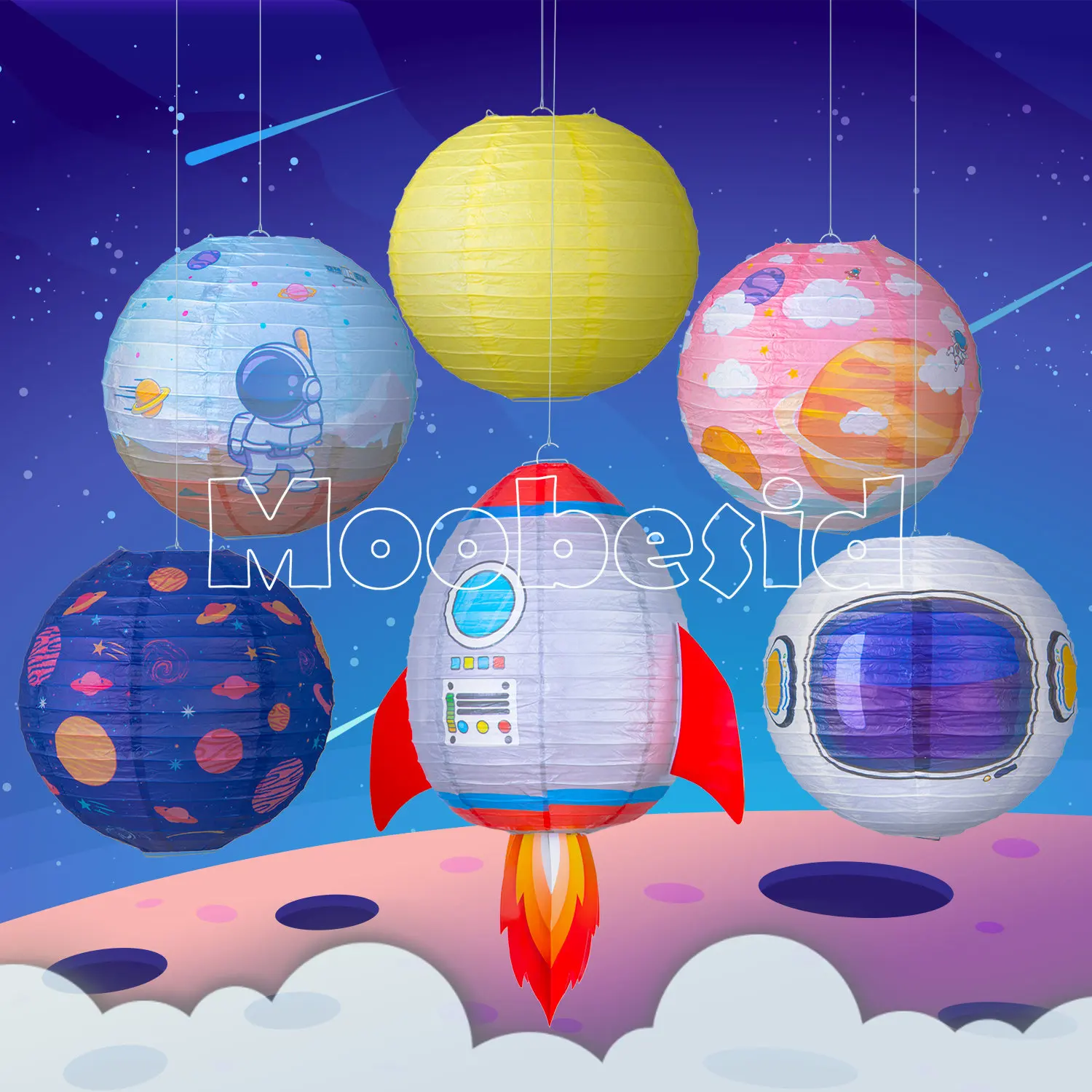 6pcs-Space-Travel-Paper-Lantern-DIY-Rocket-Astronaut-Lanterns-Outer ...
