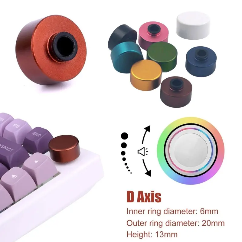 7Colors-Round-Metal-Knob-for-F75-IK75-Mechanical-Keyboard-Accessories ...