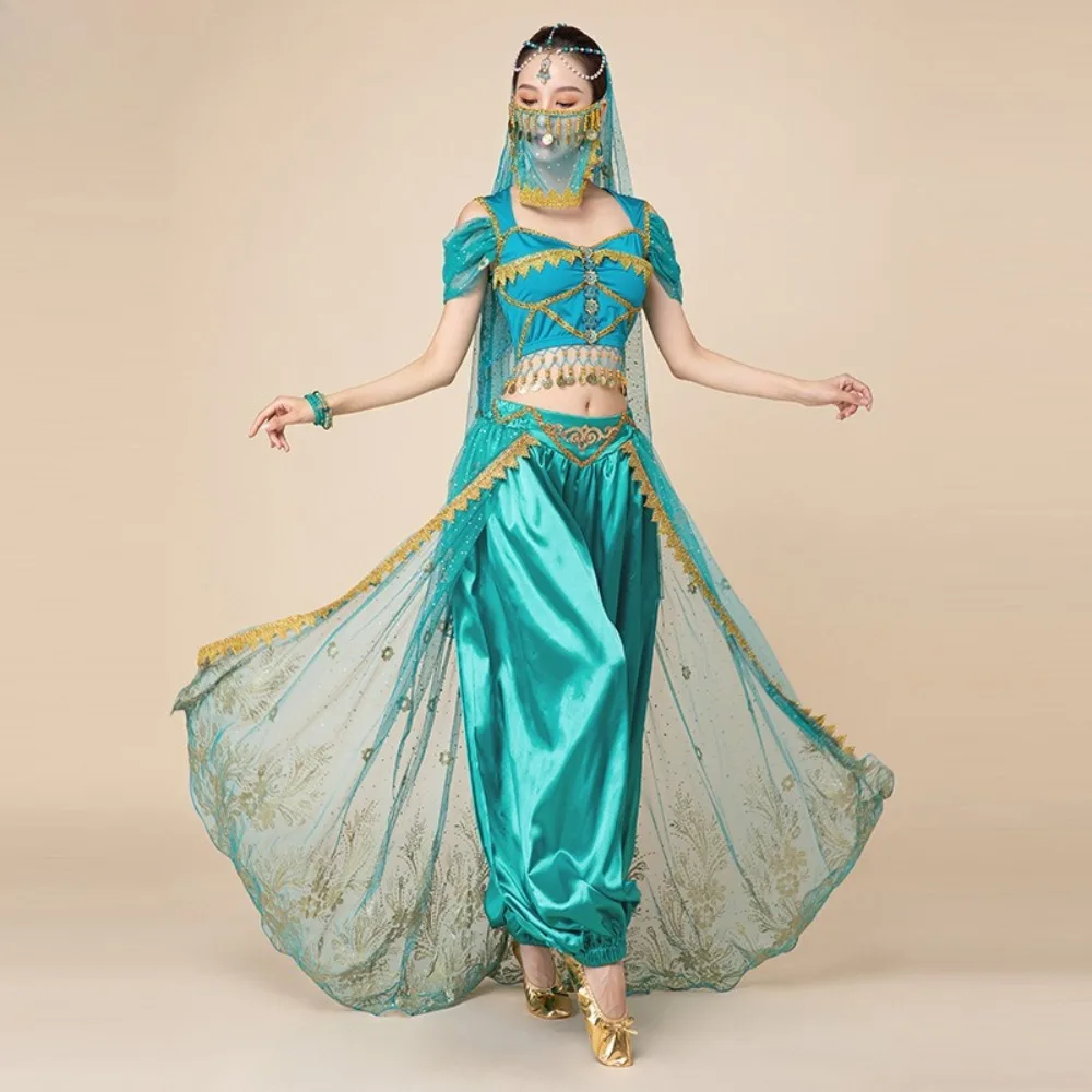 Princess Jasmine Belly Dance Costume - 2/3-Piece Adult Cosplay Outfit ...