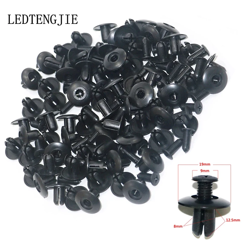 50-100pcs-8mm-Car-Clips-Universal-Purpose-Plastic-Expansion-Rivets-Car ...