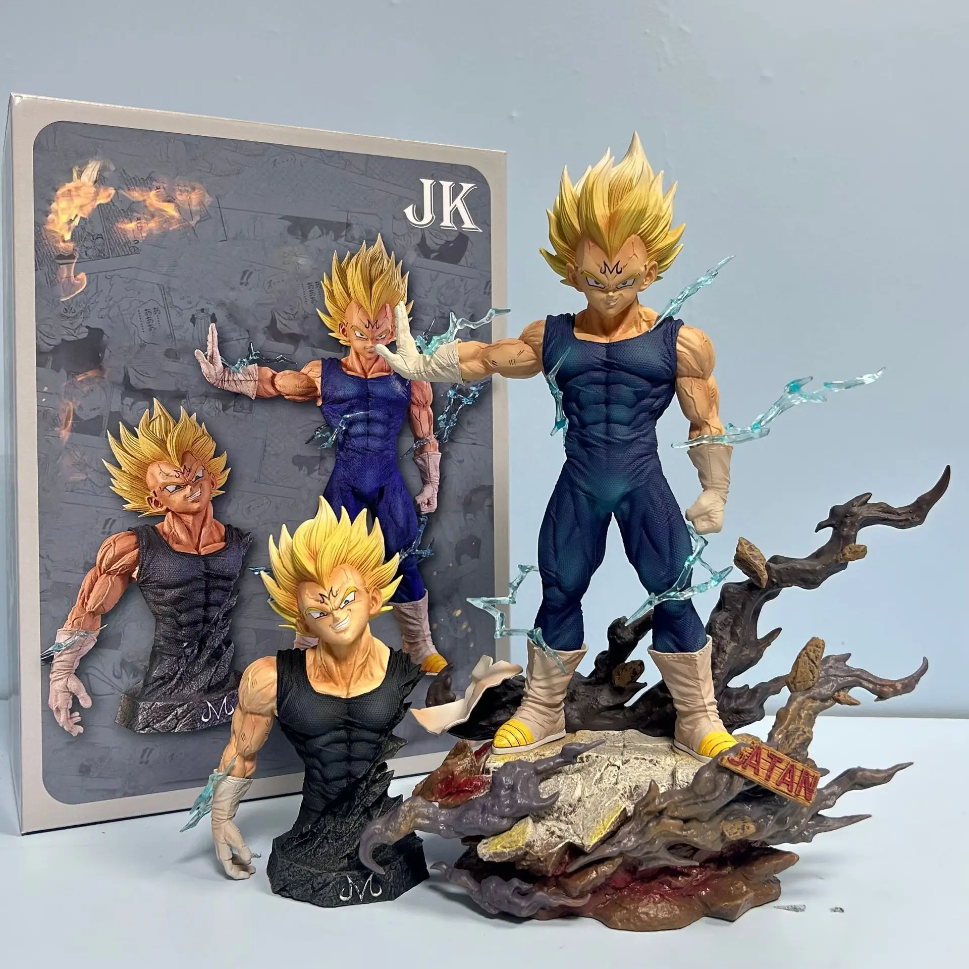 Anime-Dragon-Ball-Z-Majin-Vegeta-Figure-replace-head-33cm-Pvc-Action ...