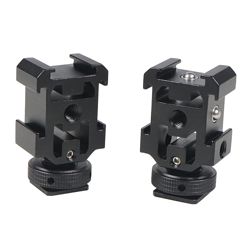 Four-Head-Extend-Port-Connect-Microphone-On-Camera-Mount-Hot-Shoe-Base ...