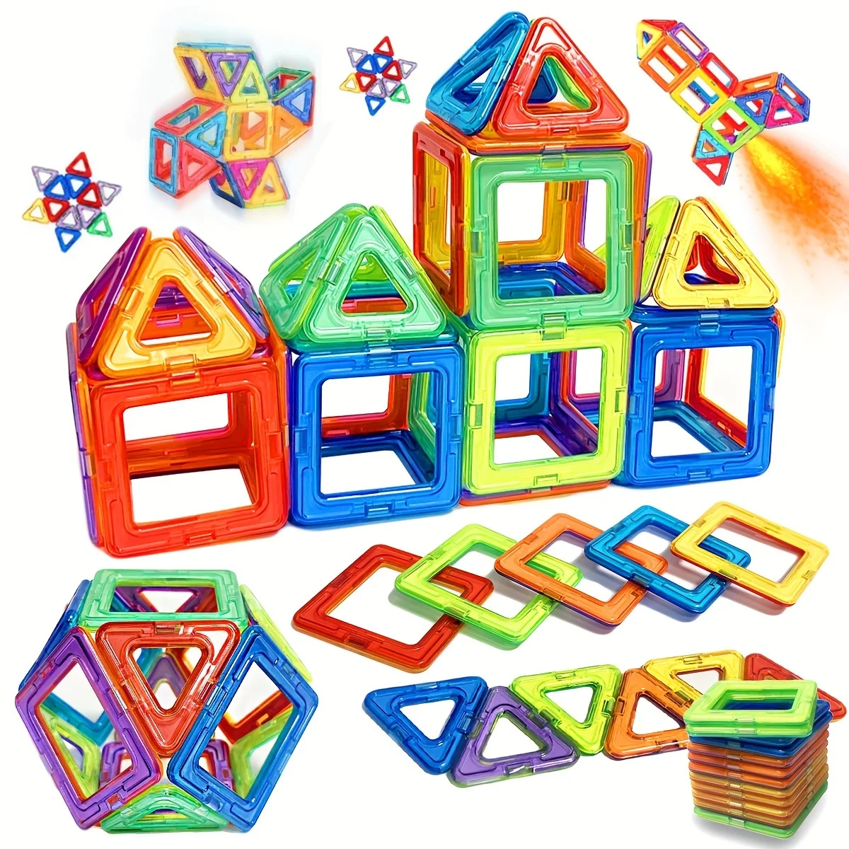 Magnetic-Tiles-Magnetic-Toys-for-Boys-Girls-Magnetic-Blocks-Building ...