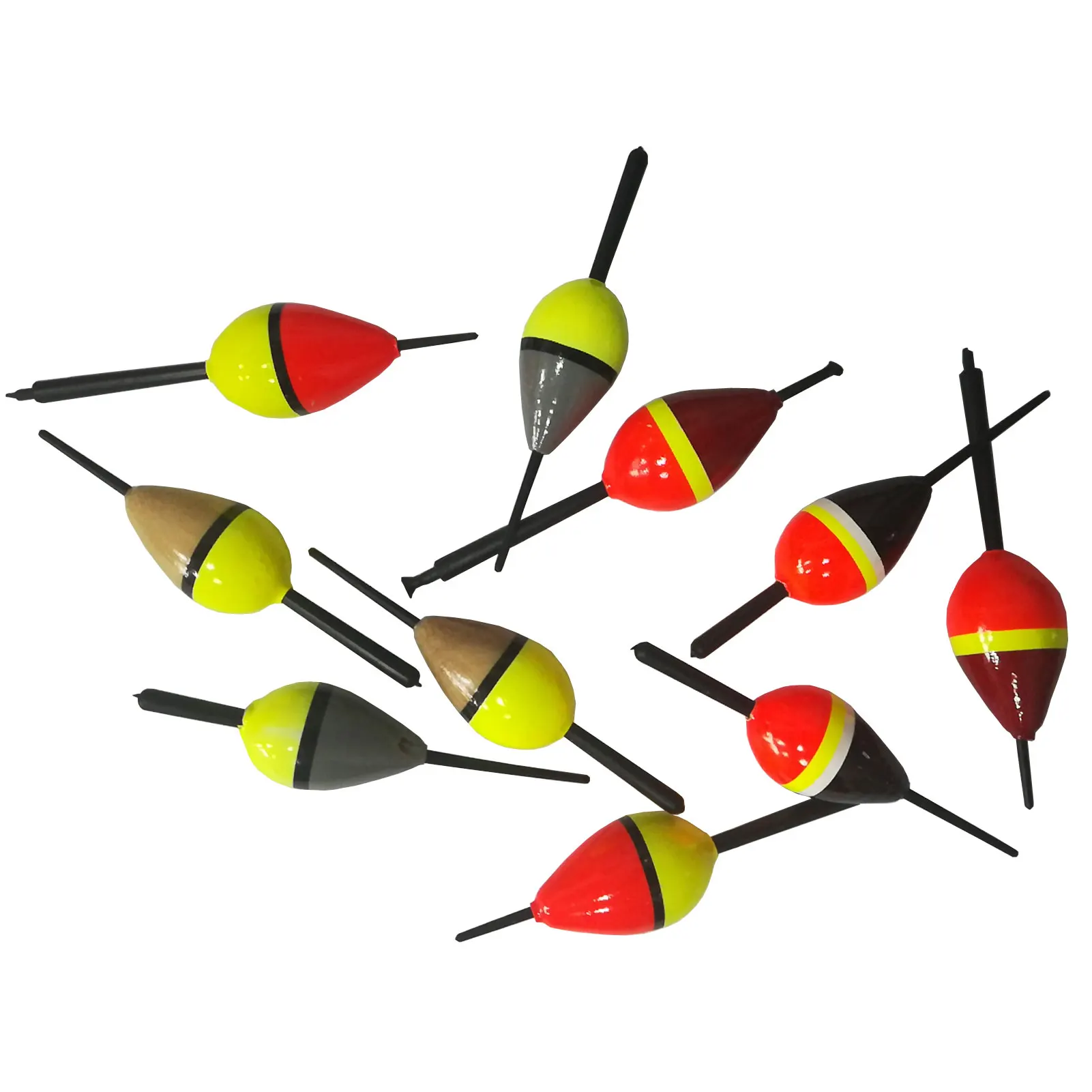 10pcs-Collection-Fishing-Floats-Bobbers-Cork-Buoy-Set-Lightweight ...