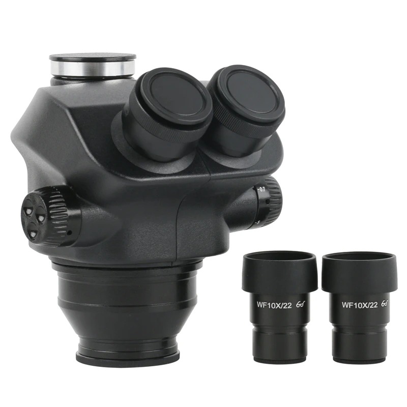 Trinocular Head 7X 50X Simul Focal Continuous Zoom Stereo Microscope ...