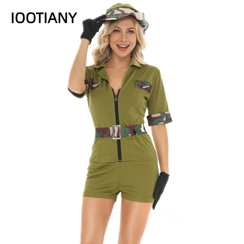 Sexy Cool Girl Army Cosplay Costume Women Erotic Fantasies Forces ...