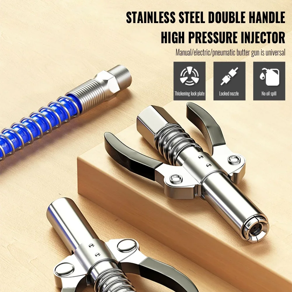 10000-PSI-Grease-Tool-Coupler-Heavy-Duty-Quick-Lock-and-Release-Double ...