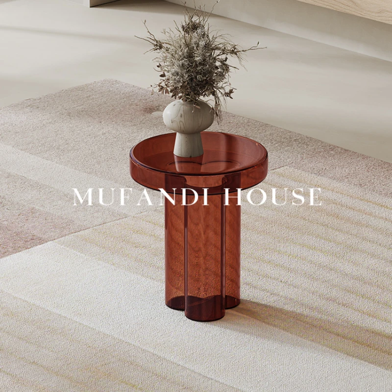 Living-Room-Sofa-Simple-Modern-Art-Small-round-Side-Table-Designer ...