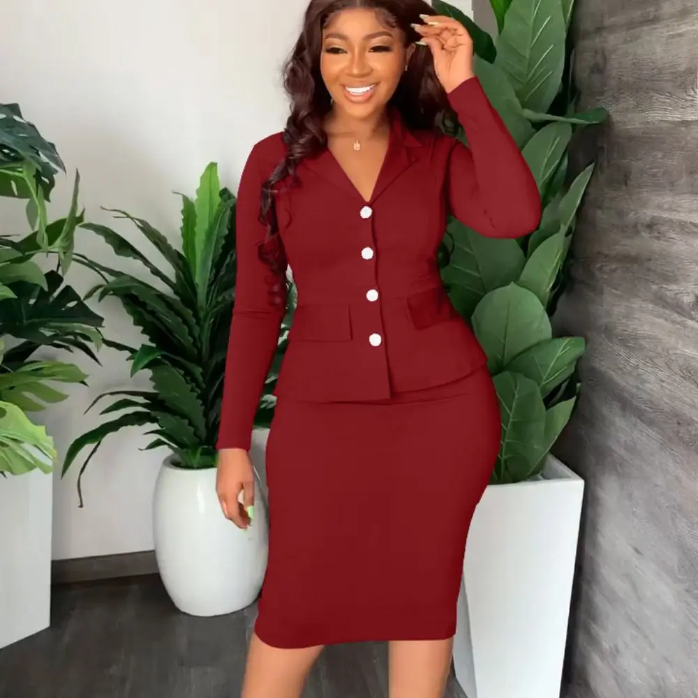 Womens Suits 2 Pieces Elegant Skirt | Two Piece Skirt Suit Office Lady Suits - Skirt Suits ...