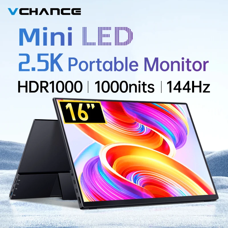 VCHANCE-16-Mini-Monitor-port-til-Led-1000nits-2-5-K-144hz-16-10-100 ...
