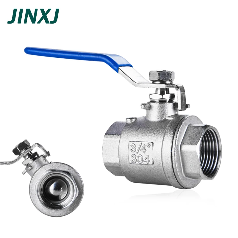 BSP Female Stainless Steel SS304 2P Full Port Ball Valve 1/4 3/8 3/4 1 ...