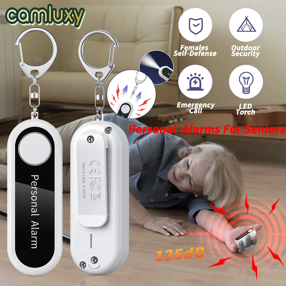 Camluxy-Self-Defense-Alarm-Keychain-125dB-Loud-With-LED-Flashlight ...