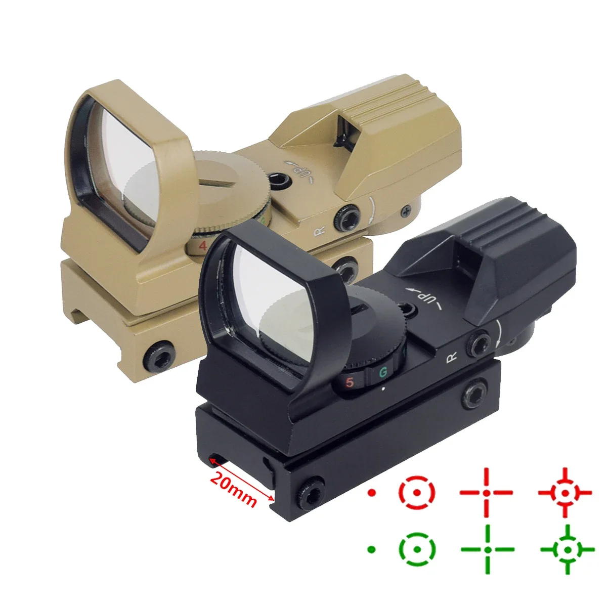 Tactical-Metal-Riflescope-Hunting-Optics-Red-Green-Projected-Dot-Sight ...