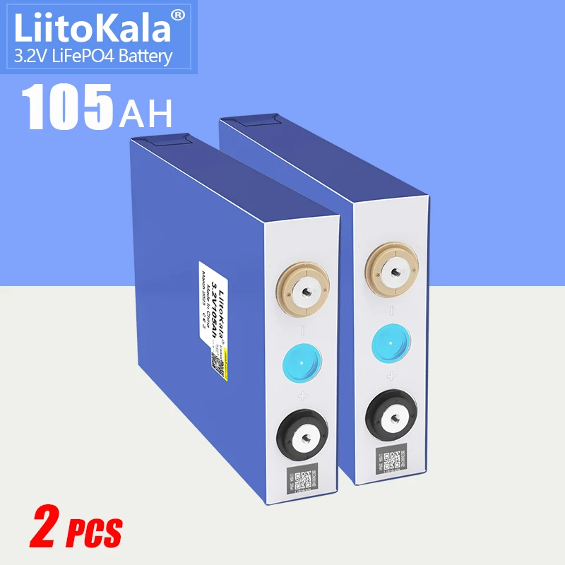 1-2PCS-LiitoKala-3-2V-105Ah-Lifepo4-Rechargeable-Battery-For-12V-24V ...