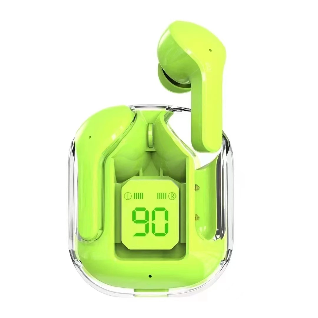 New Mini transparent Wireless Bluetooth headset Digital display ENC ...