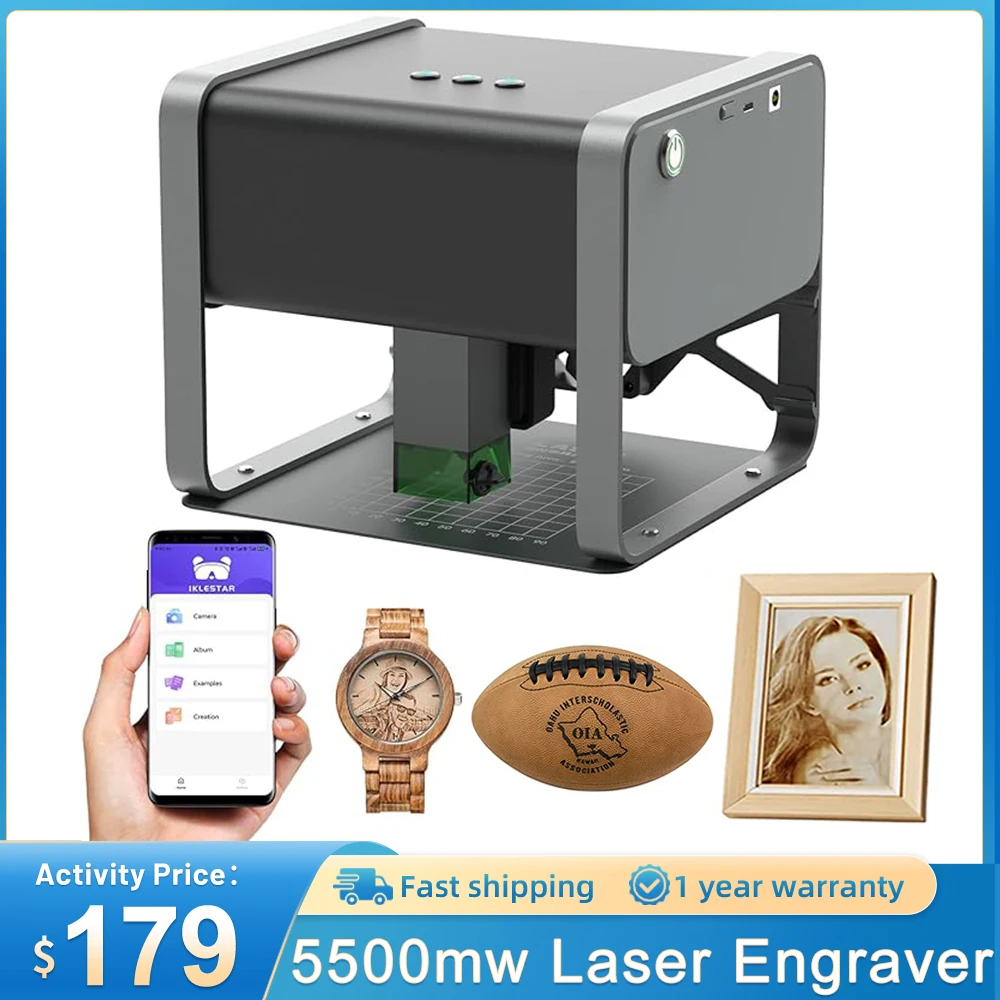 Powerful-Laser-Engraving-Machine-DIY-Logo-Mark-Bluetooth-5W-CNC-Laser ...