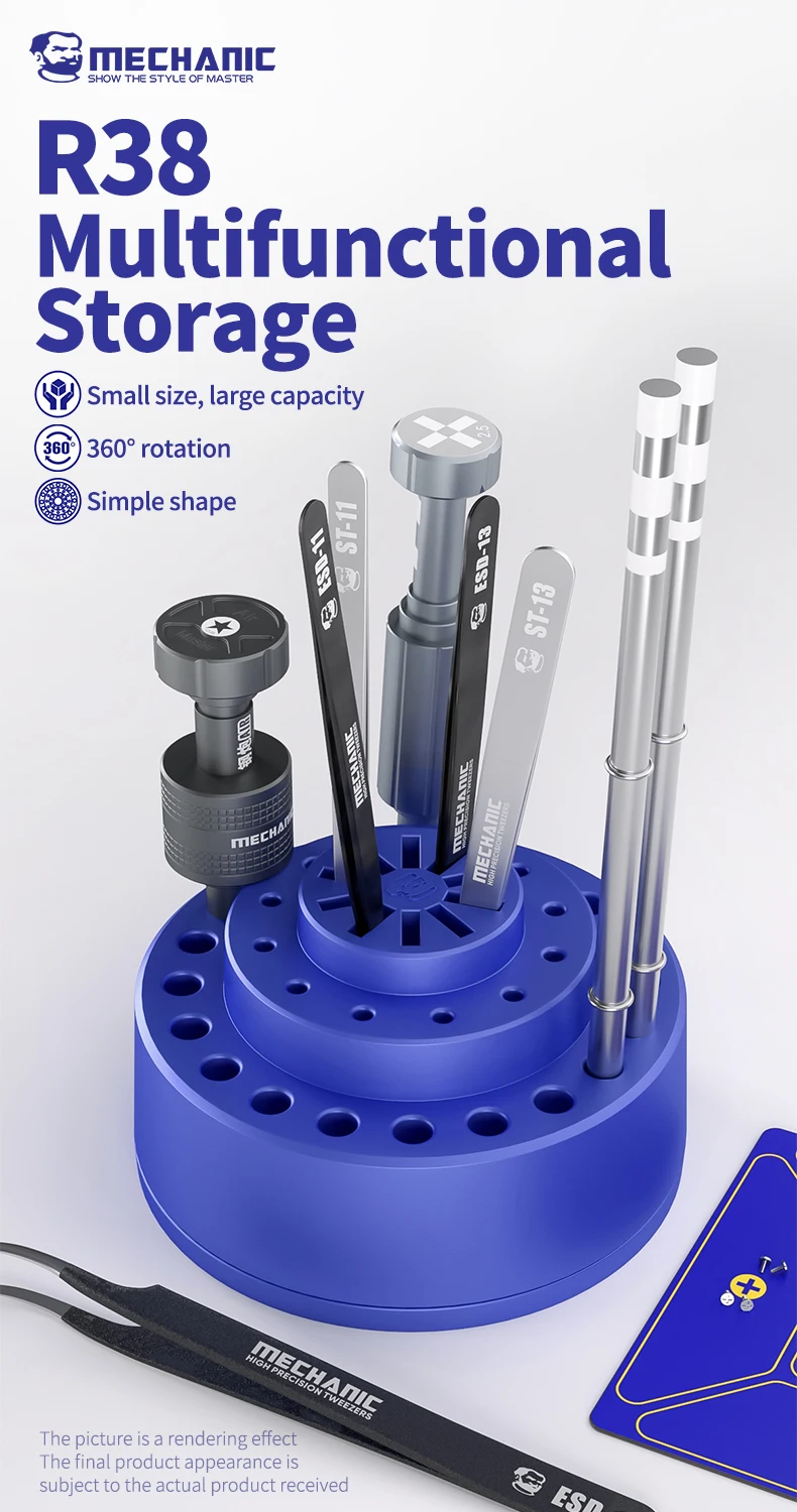 MECHANIC R38 360 ° Rotatable Multi-Function Repair Tool Storage Rack ...