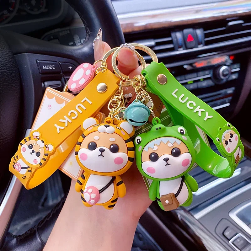 Cartoon-PVC-Animal-Toys-Keyring-for-Women-Bag-Pendant-Cute-Tiger ...