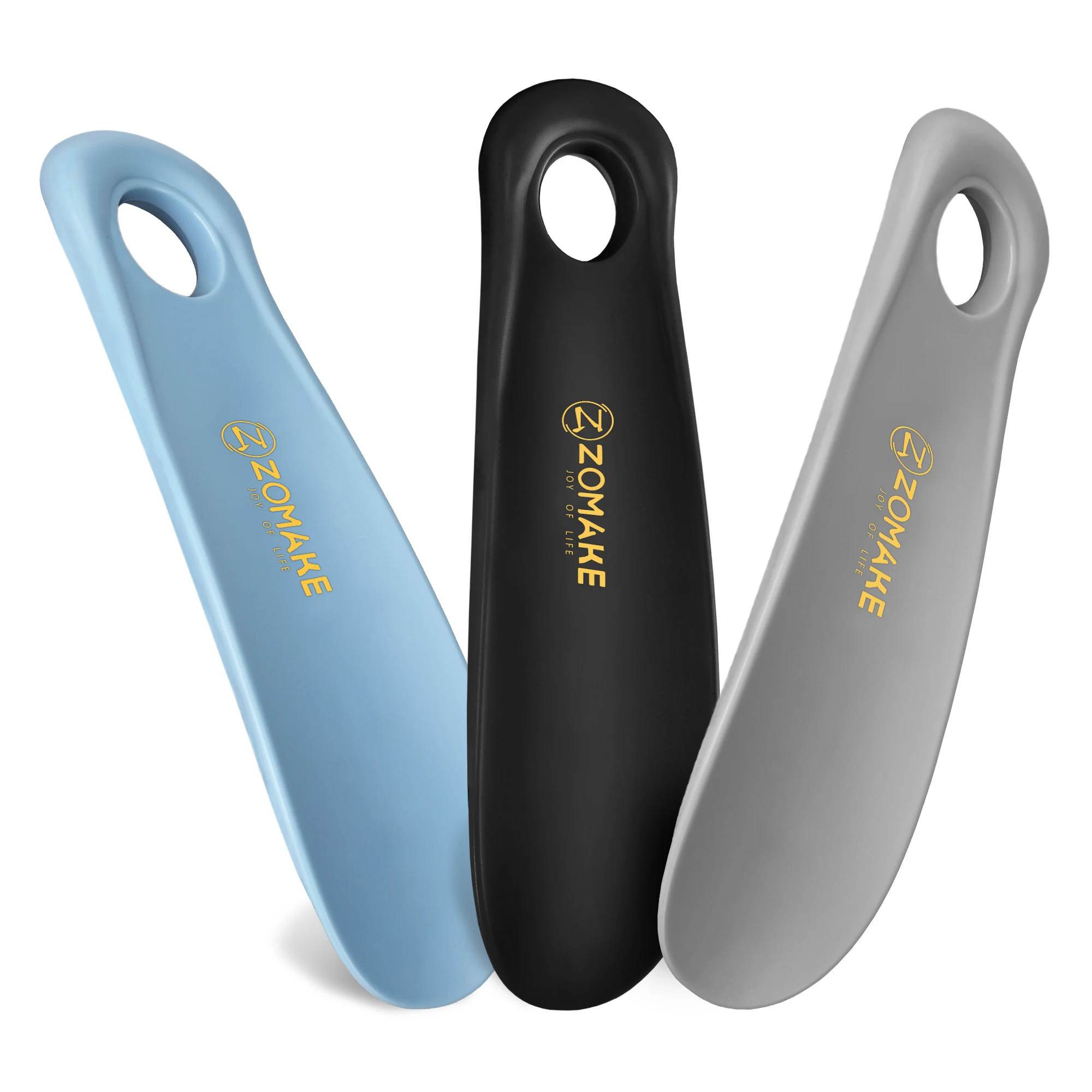 ZOMAKE-7-3in-Durable-Plastic-Shoe-Horns-Professional-Black-Shoe-Horn ...