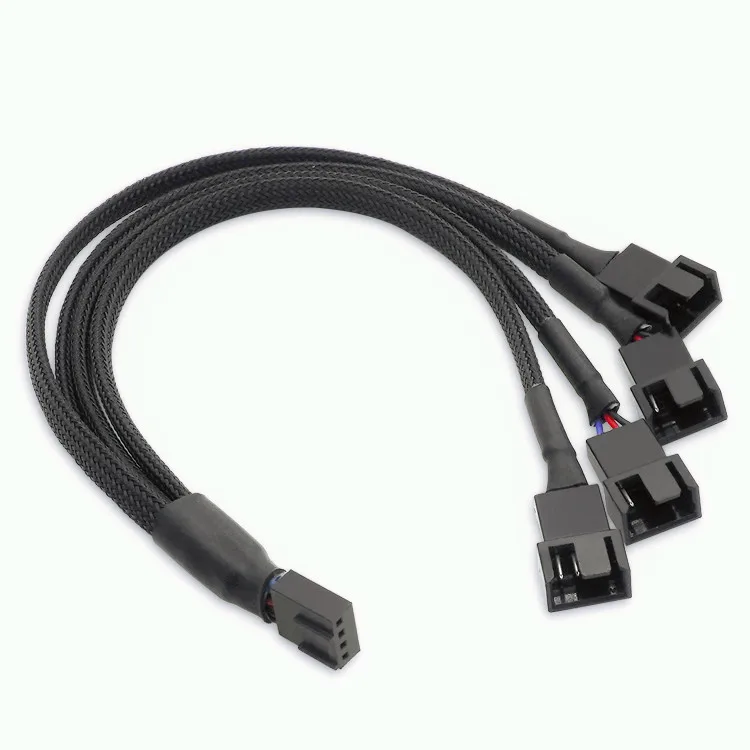 PWM-4pin-Fan-Sleeved-Extension-Splitter-Hub-Cables-Motherboard-CPU-4 ...