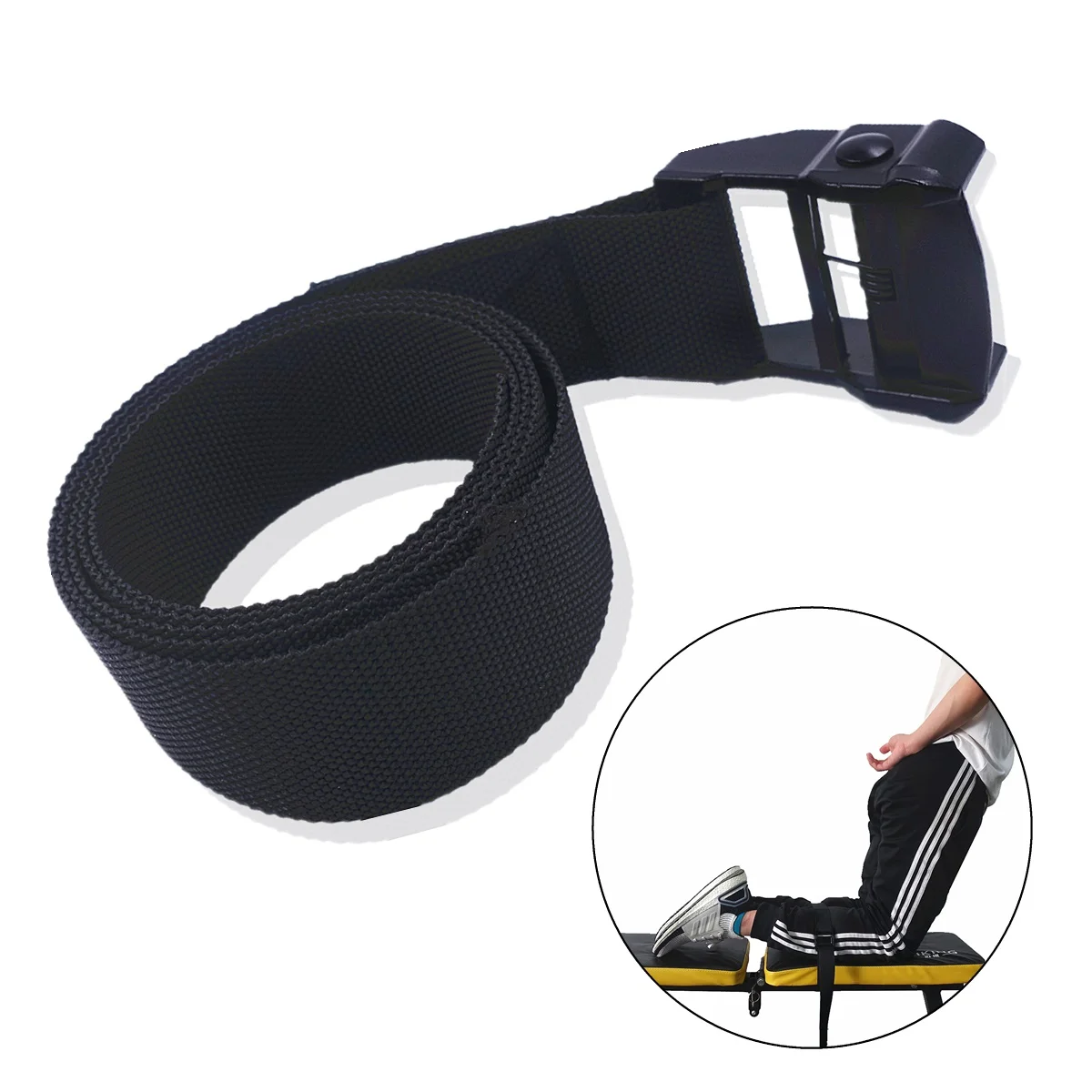 Nordic Hamstring Curl Strap Belt 1.2m Length Adjustable 700LB Capacity ...