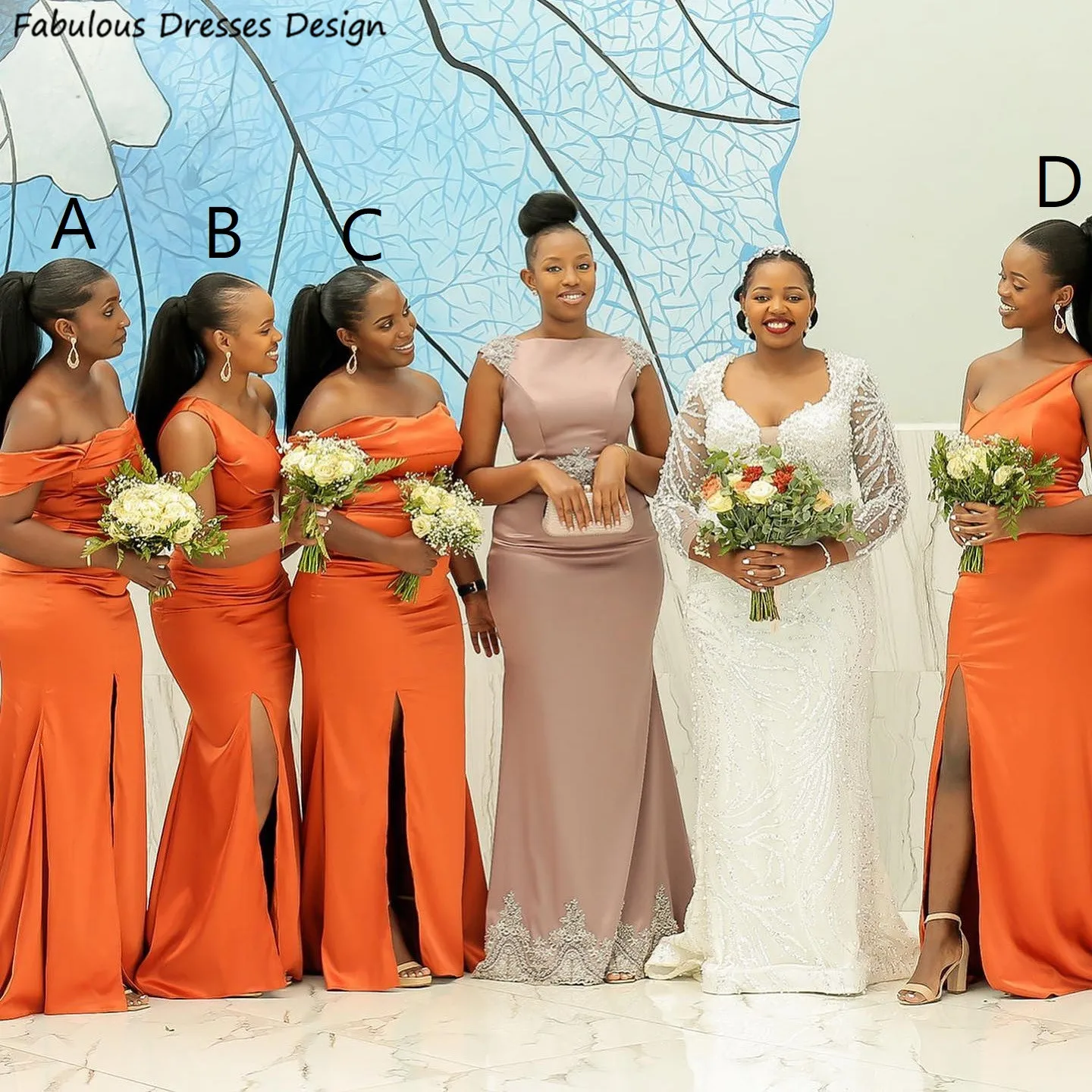 Orange Bridesmaid Dresses