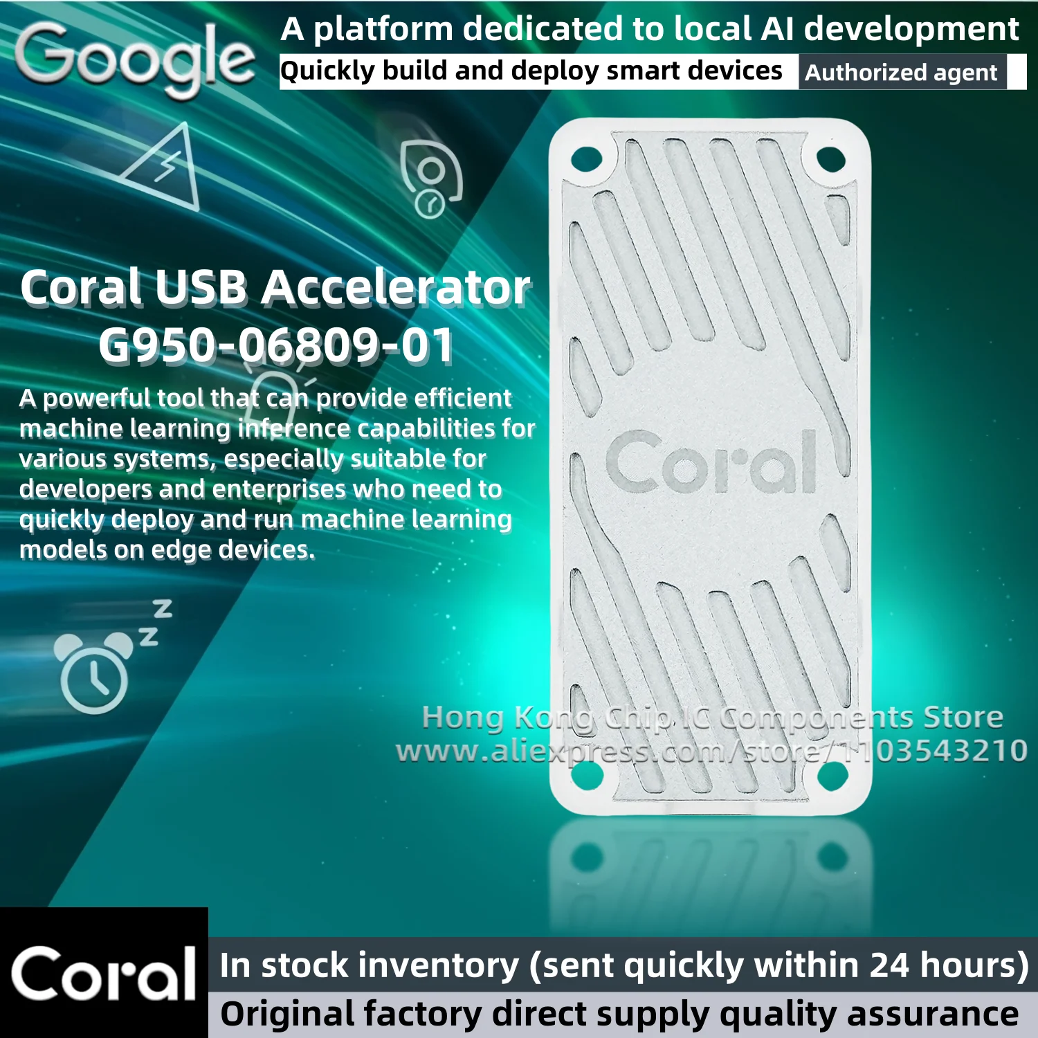 1PCS/LOT G950-06809-01 Coral USB Accelerator Edge TPU coprocessor USB ...