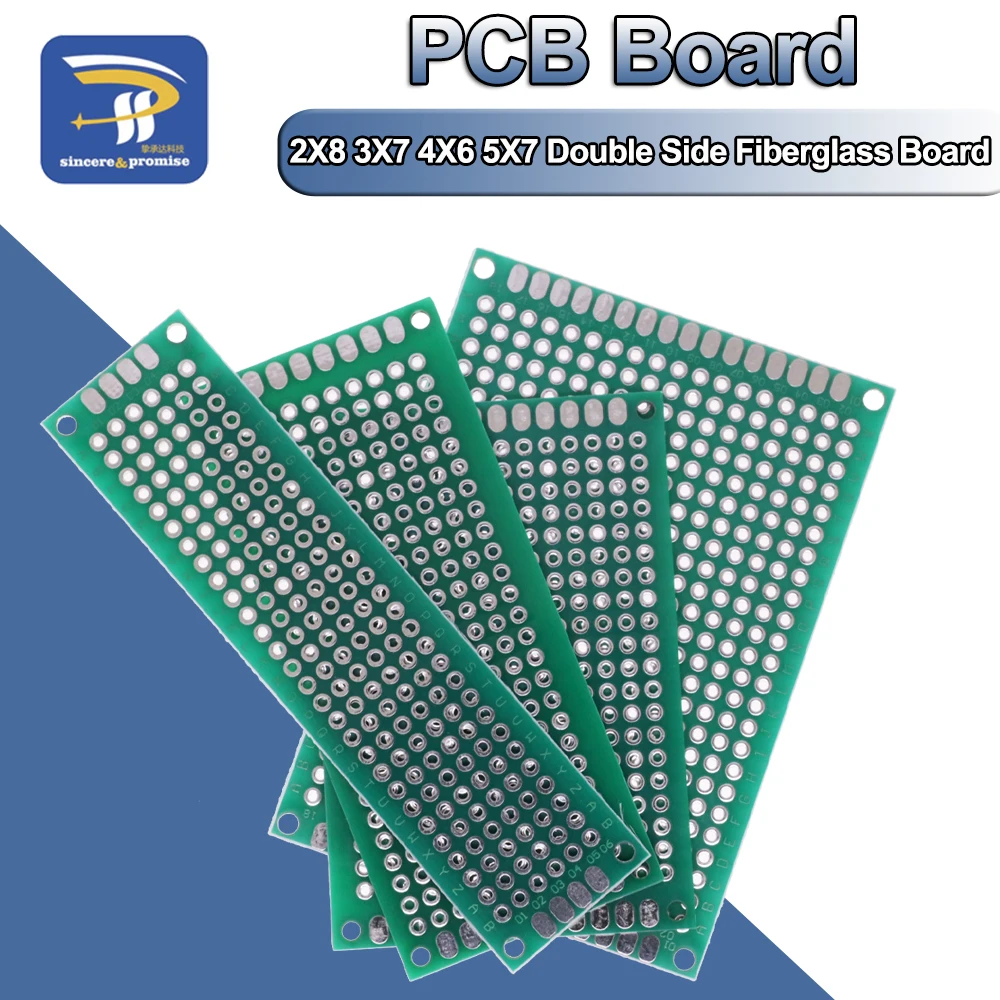 1SET=4pcs 5x7 4x6 3x7 2x8cm Double Side Copper Prototype Pcb Universal ...