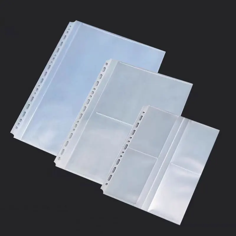 40PCS-A4-B5-A5-Size-File-Transparent-Document-Punched-Pocket-Folder ...