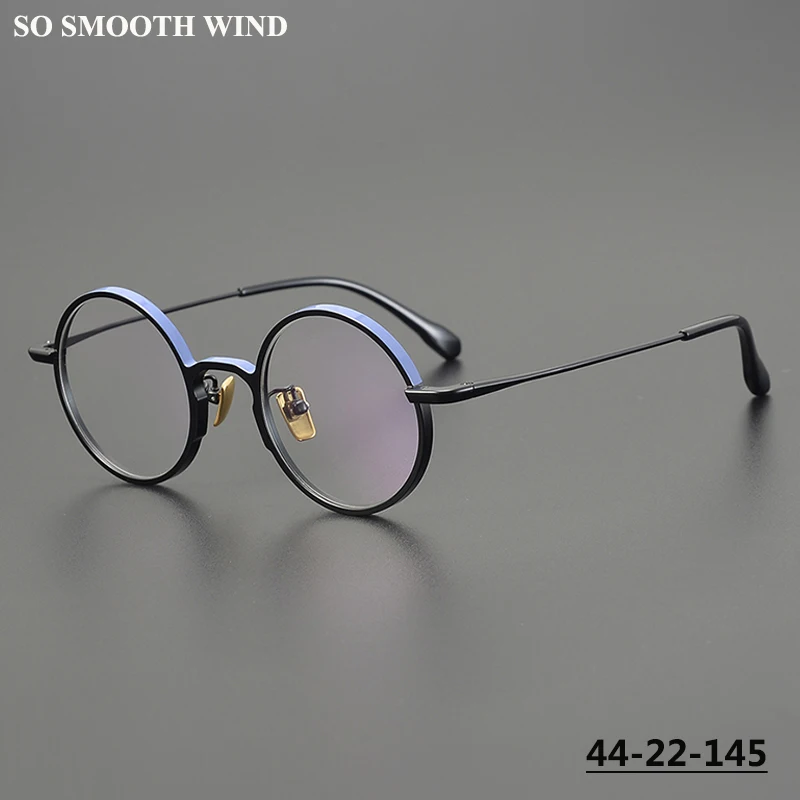 Monture-de-lunettes-en-titane-ronde-r-tro-pour-hommes-et-femmes ...