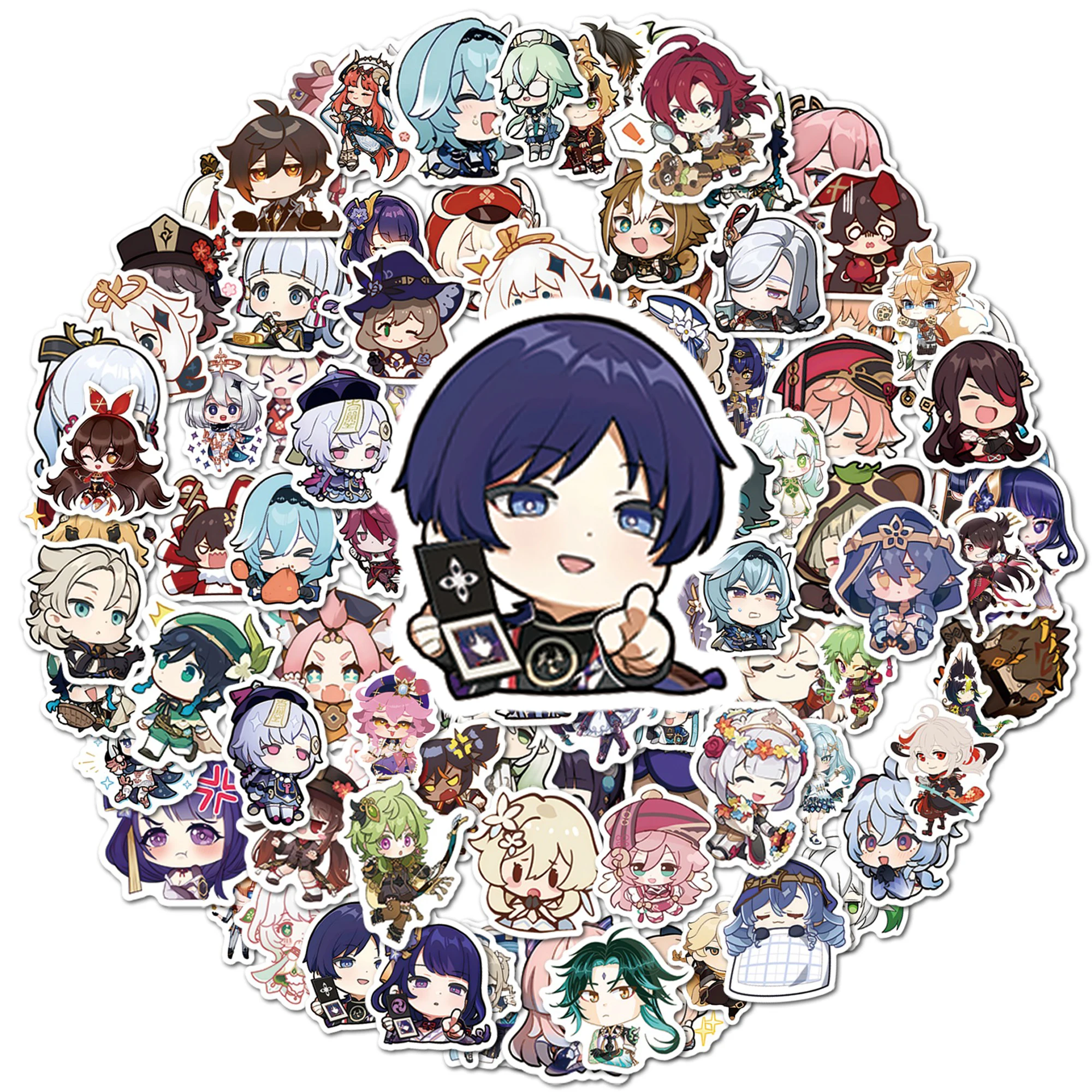 10/50pcs Game Genshin Impact Stickers Cute Anime Decal Suitcase Laptop ...