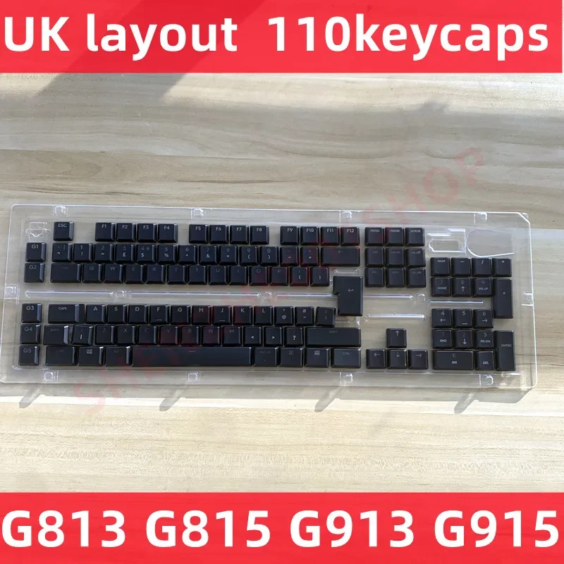 UK-Layout-A-full-set-G915-110Key-Caps-Black-for-Logitech-G813-G913-G815 ...