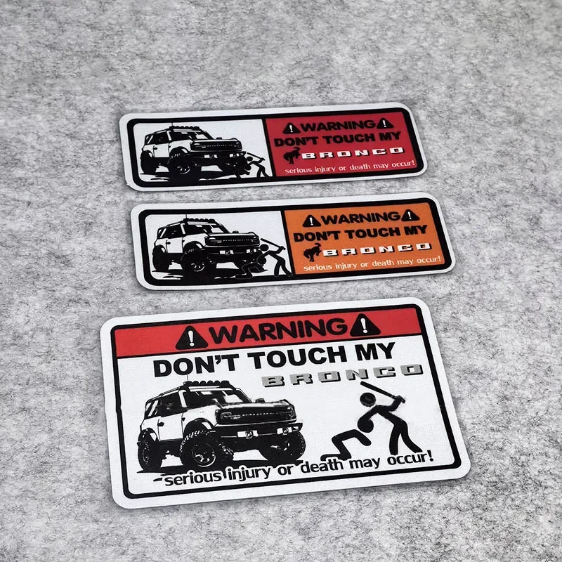 Car-Styling-Stickers-for-Do-Not-Touch-My-Bronco-Crossover-Style-Warning ...