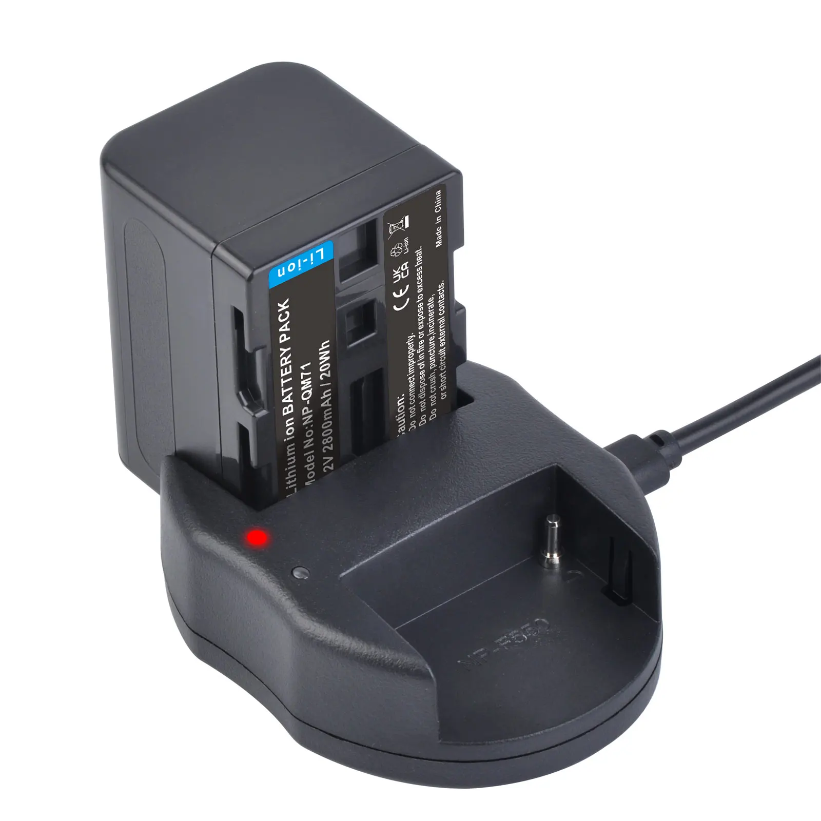 Camcorder-Battery-NP-QM71-with-Charger-for-Sony-NP-QM70-NP-QM71D-DCR ...