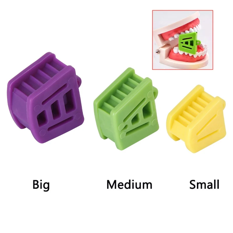 Denspay Dental Occlusal Pad Rubber Bite Opener Blocks Mouth Prop Large ...