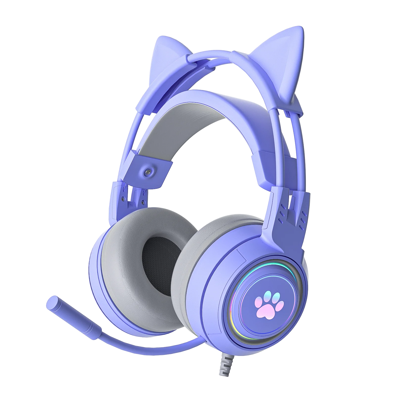 Rgb Headset Gamer Headset Cat Ear | Gaming Headphones Microphone Cat ...