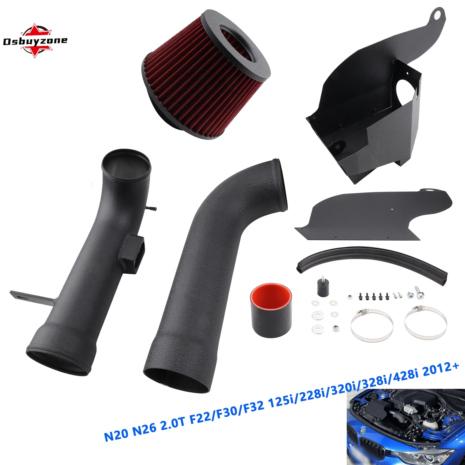 BW-N2001 Performance Cold Air Intake System BMW N20 N26 2.0T F22/F30 ...