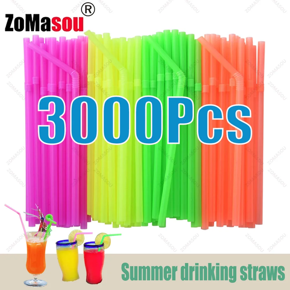 50-3000Pcs-Multicolor-Drinking-Straws-rietjes-Milk-Tea-Bar-Party ...