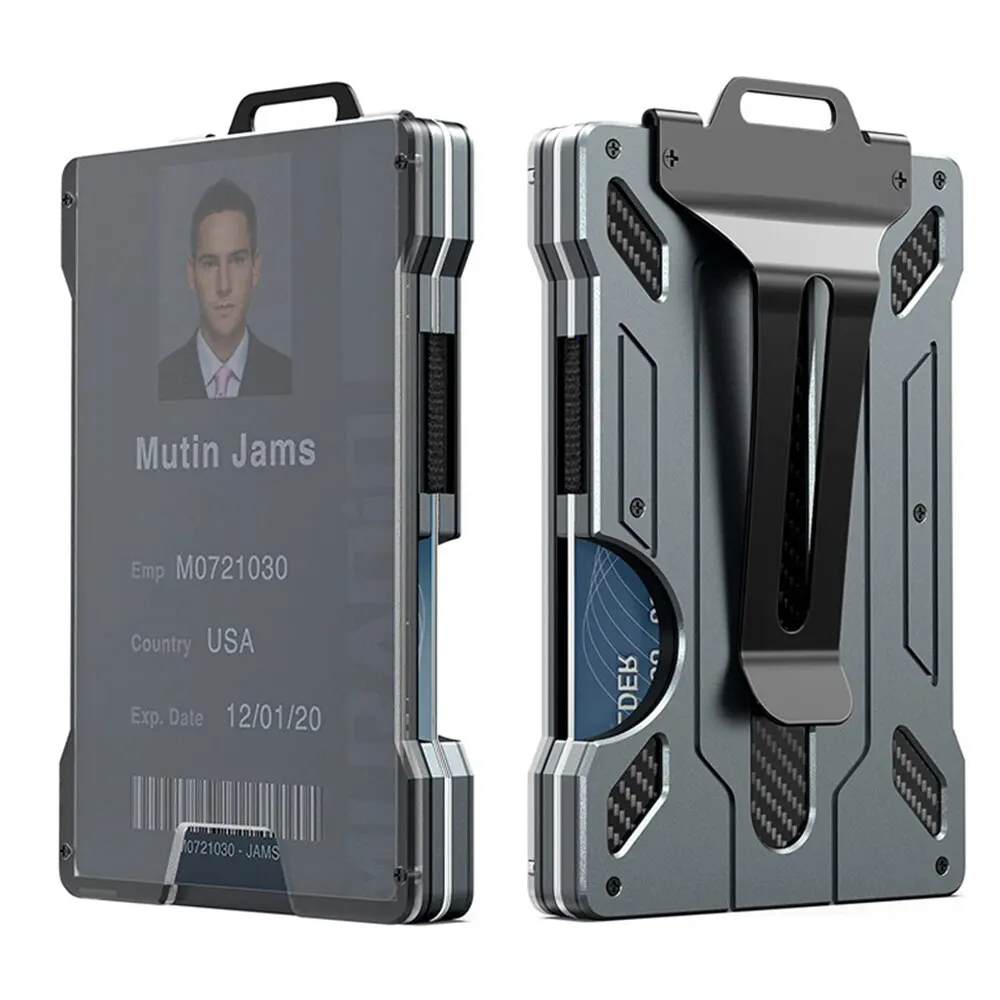 Wallet For Men Outdoor Card Holder Practical Tactical Magsafe Aluminum ...