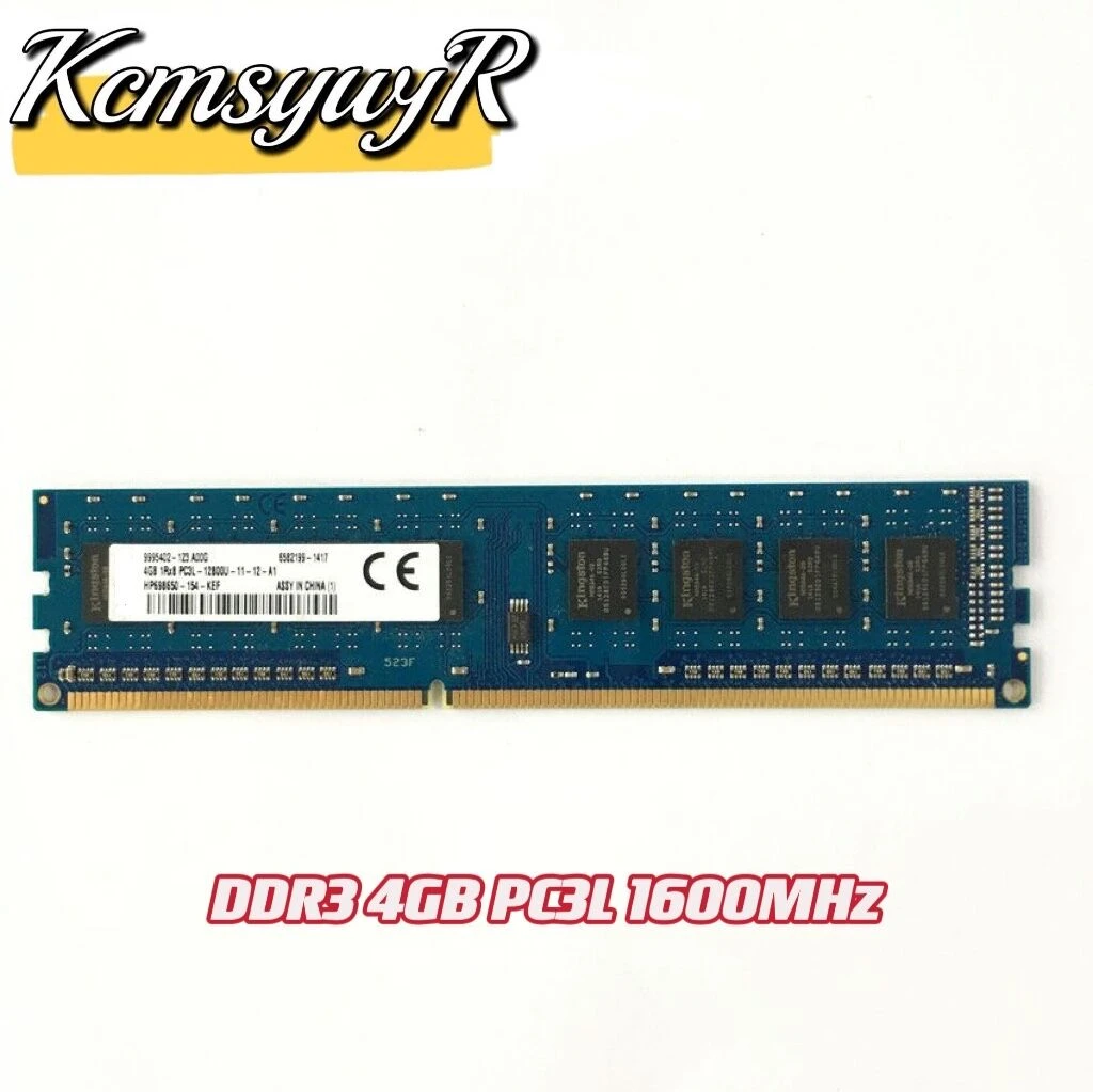 Used Kingston 4g 4gb Ddr3 Pc3l 12800u Ddr3 1600 Mhz Desktop Ram Desktop ...