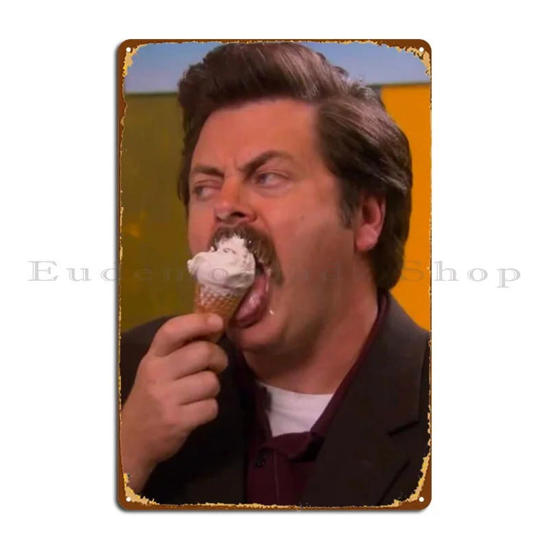 Ron Swanson Metal Sign Plates Club Designer Bar Cave Garage Tin Sign ...