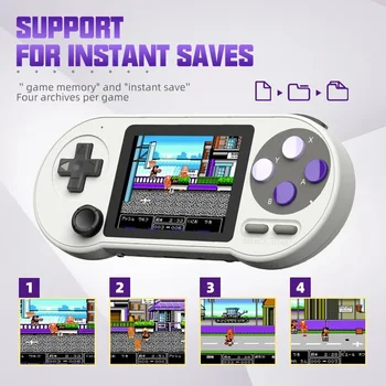 SF2000 Retro Handheld Game Console Machine Games Kids IPS Wireless Mini ...