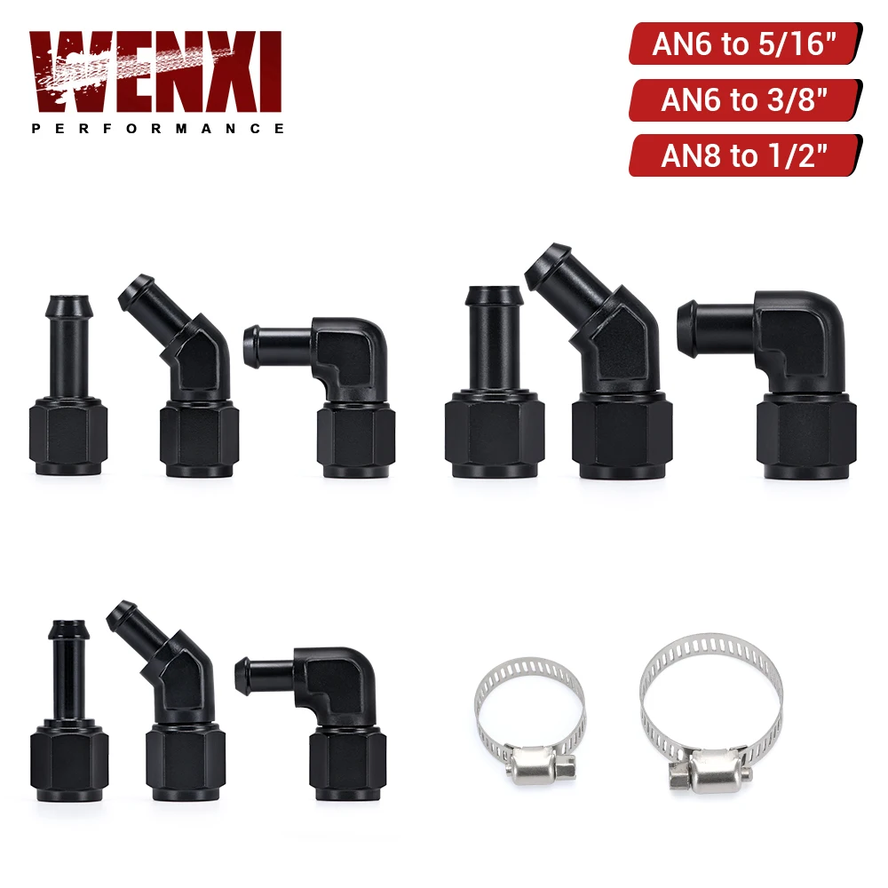 Female-AN6-AN8-Swivel-Barb-Fittings-Adapter-0-45-90-Degree-Quick ...